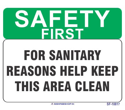 For sanitary reasons...