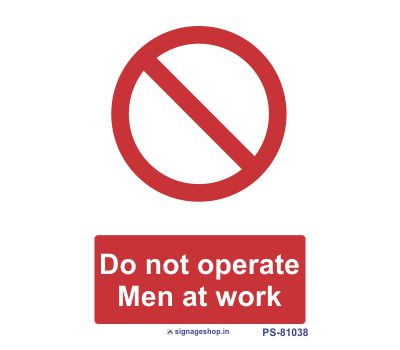 Do not operate Men a...
