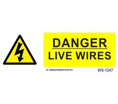 Danger Live wires