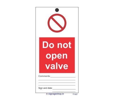 Do not open valve