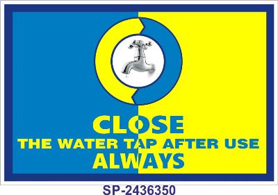 Close the water tap ...